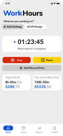 Work Hours: Time Tracker - Best Time Tracking App for Productivity | WorkHours | WorkHours